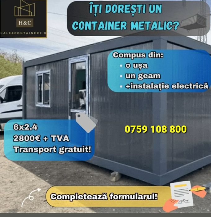 Container modular containere vitrina birou magazin fast-food cadre ...