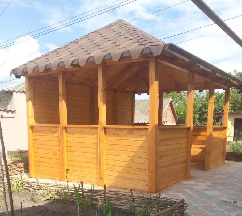 Foișoare terase pergole din lemn de grădina Ordoreanu • OLX.ro