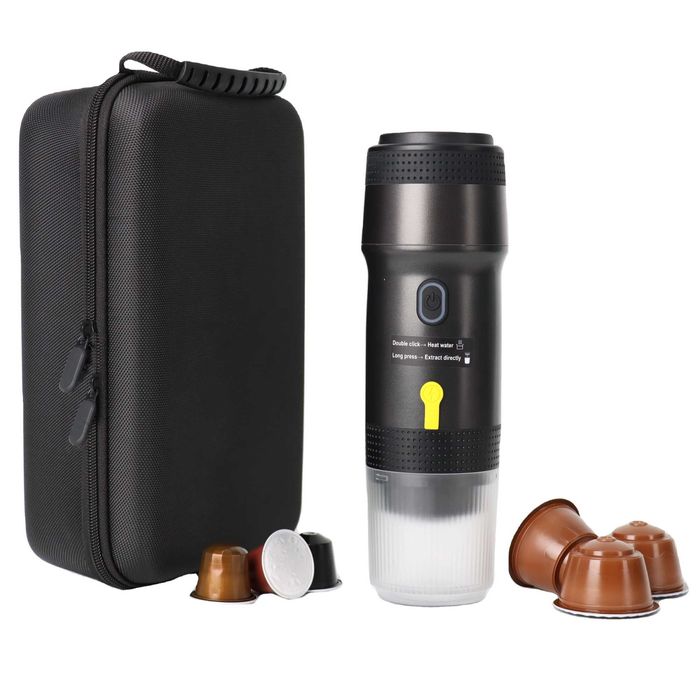 Espressor portabil 3 în 1 cafea oriunde, cu capsule sau cafea măcinată ...