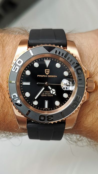 Ceas automatic 40mm, inspirat de Rolex Yacht Master, Seiko NH35A ...