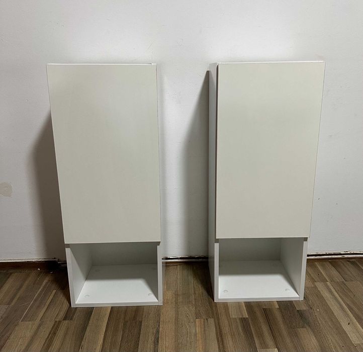 2 buc Dulap alb Suspendat; Dulap cu rafturi; Corp solid de perete ...