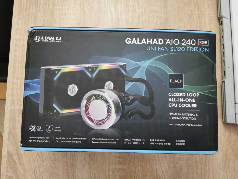 НОВО! Lian Li Galahad 240 SL V2 Black - Водно охлаждане за компютър гр ...