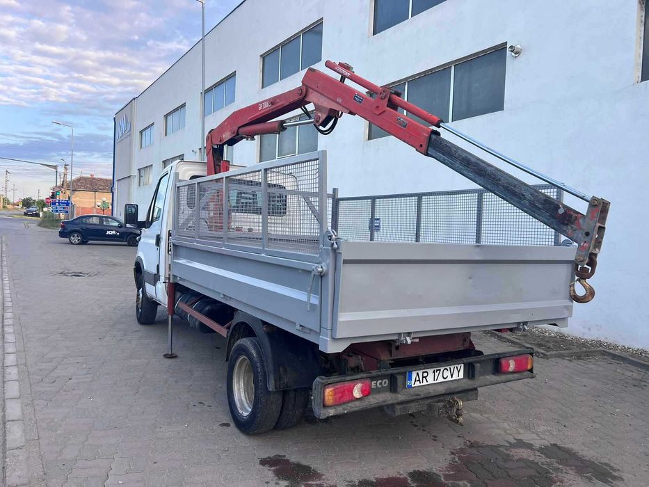 Iveco Daily 35c15 basculabil cu macara, CIV și RAR făcut Arad • OLX.ro