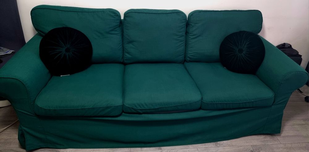 Canapea fixă EKTORP IKEA, 3 locuri + husă extra Bucuresti Sectorul 4 • OLX.ro
