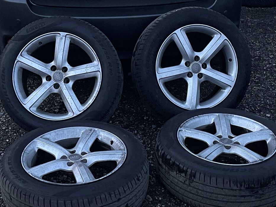Jante Audi Q5 R19 + Anvelope Pirelli 235/55/19 aproape NOI Feleacu • OLX.ro