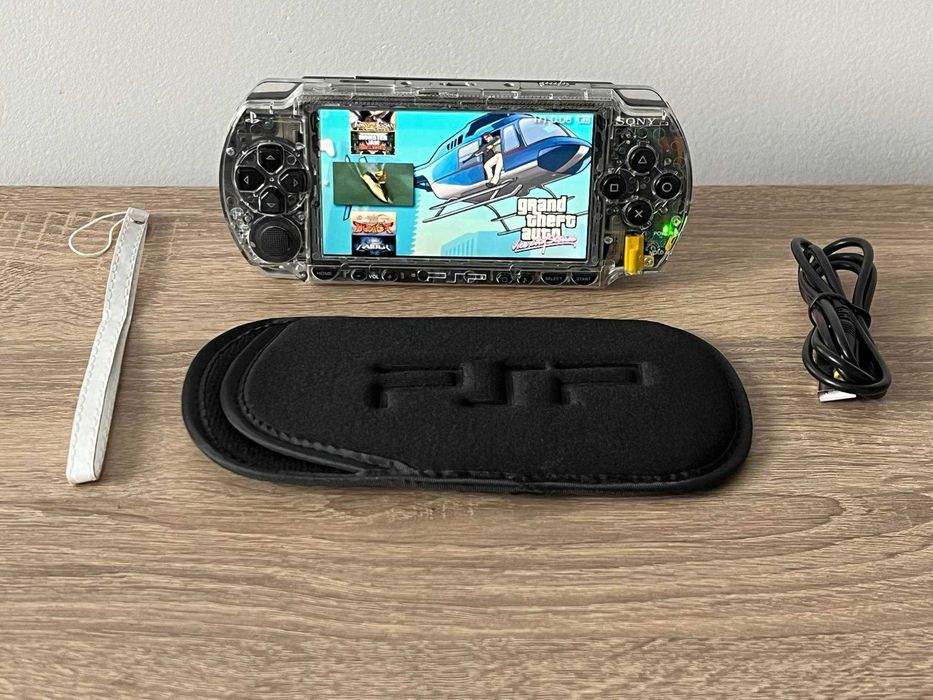 Joc copii Sony PSP Playstation 190 jocuri+husa Minecraft,NFS,GTA,Mario ...