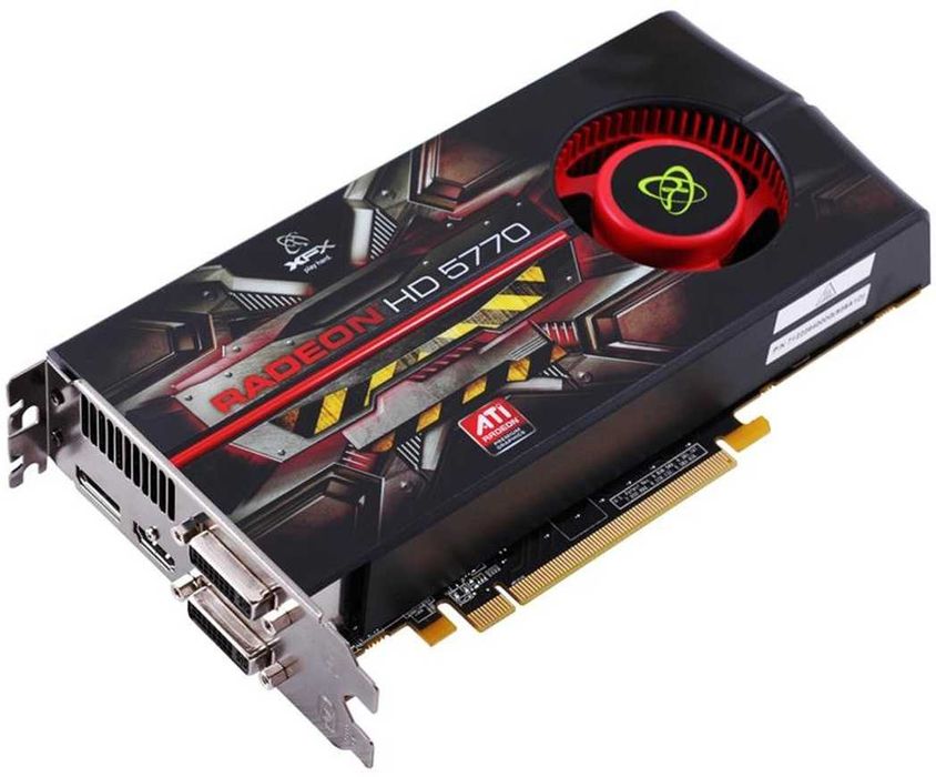 Видео карта GPU XFX ATI Radeon HD 5770 1GB GDDR5 128bit DP/DVI/HDMI гр ...