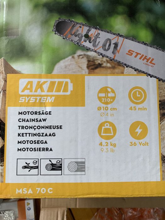 STIHL MSA 70 c drujba electrica cu acumulatori fierastrau lemn NOUA ...