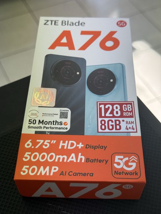 ZTE Blade A76 5G,Stardust Black,128GB/8GB RAM *ЧистоНов* гр. Пловдив Централна гара • OLX.bg