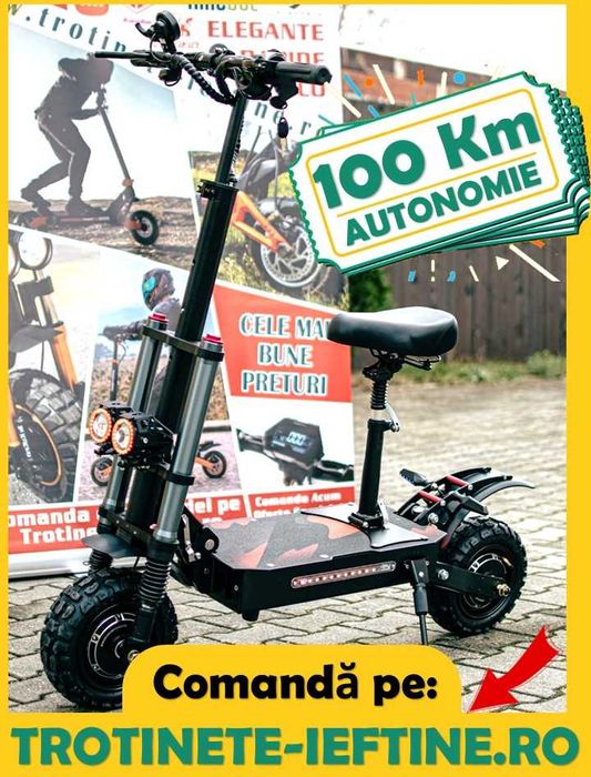 R1: Trotineta Eficienta pentru Delivery - Tazz/Glovo/Food Panda, 100KM ...