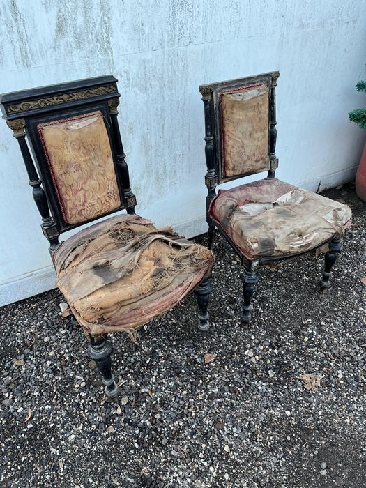 Scaune vechi antichități Napoleon secol 19 pentru reconditionare ...