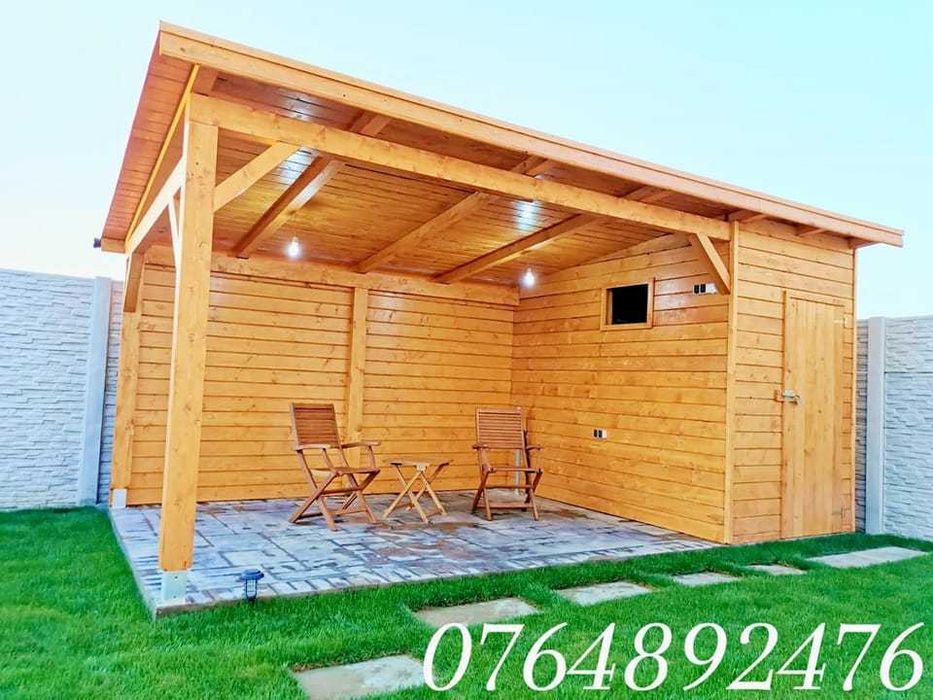 Foisor terasa pergola pavilion de lemn Bucuresti Ilfov montaj 4 ore ...