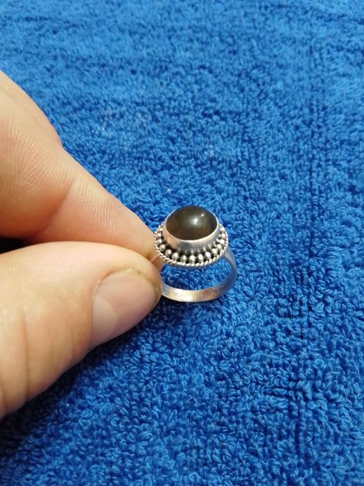 Inel antic argint masiv cu piatra naturala lucrat manual Vulcan • OLX.ro