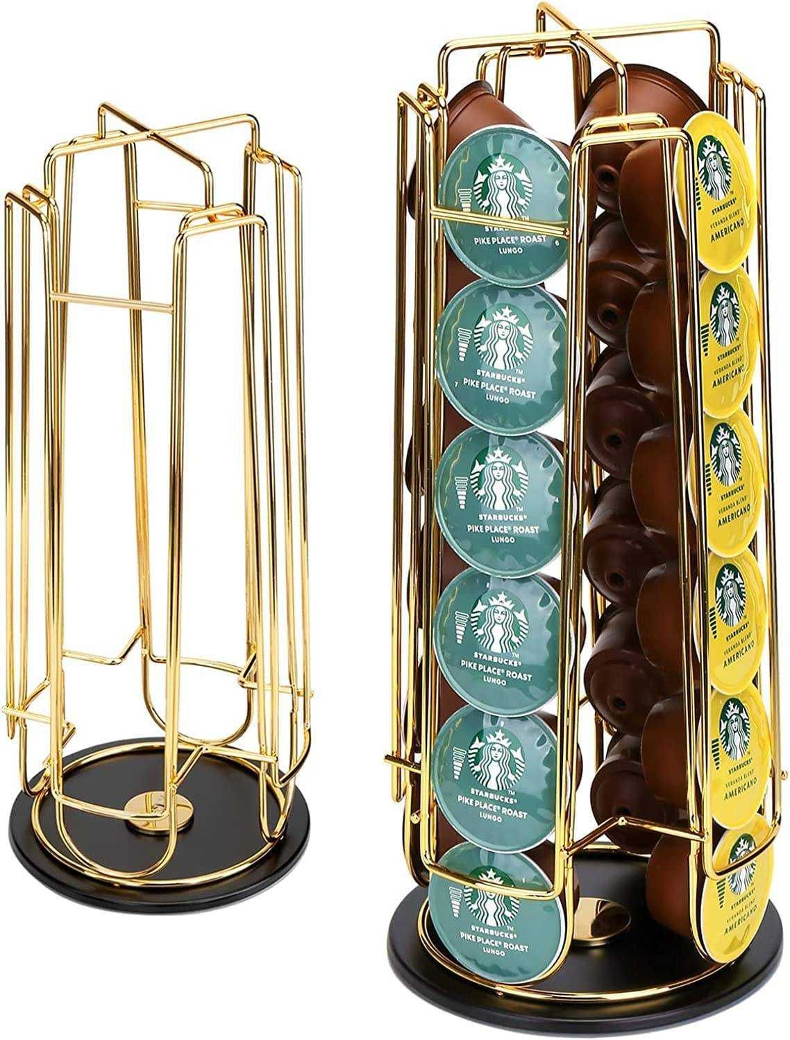 Поставка за капсули Dolce Gusto Долче Густо въртяща черна или златна гр ...