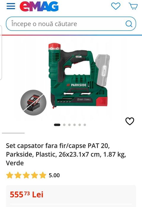 capsator fara fir parkside 20 v pat 20 li de vanzare ' Anunturi ' OLX.ro