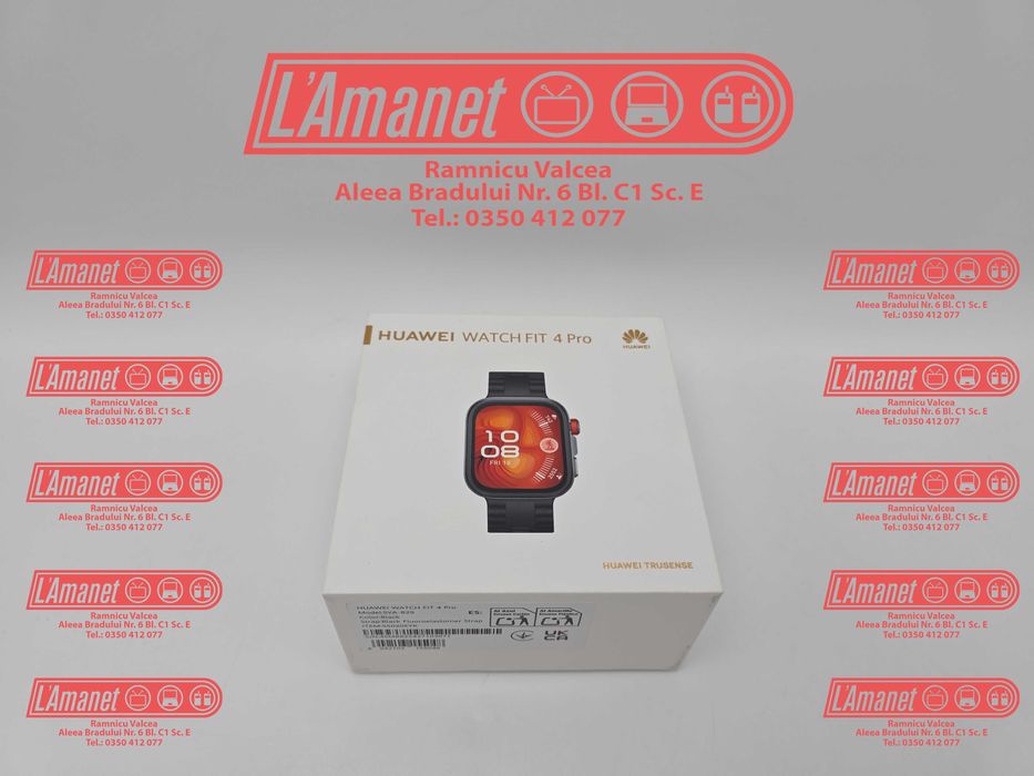 SmartWatch Huawei Watch Fit 4 Pro Black 43mm GPS Nou FullBox Garantie ...