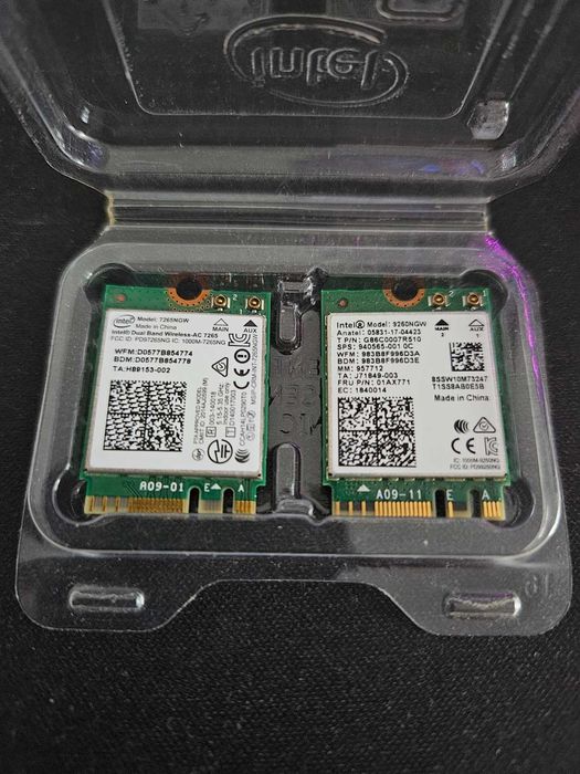 Placa M.2 Intel® Wireless-AC 9260, Intel® Dual Band Wireless-AC 7265 ...