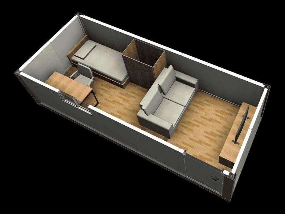 Modul casa container flatpack, glamping, santier, office,14mp Bucuresti ...