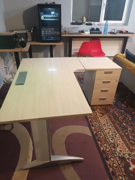 Birou de colt cu dulap office profesional cadru metalic Bucuresti ...