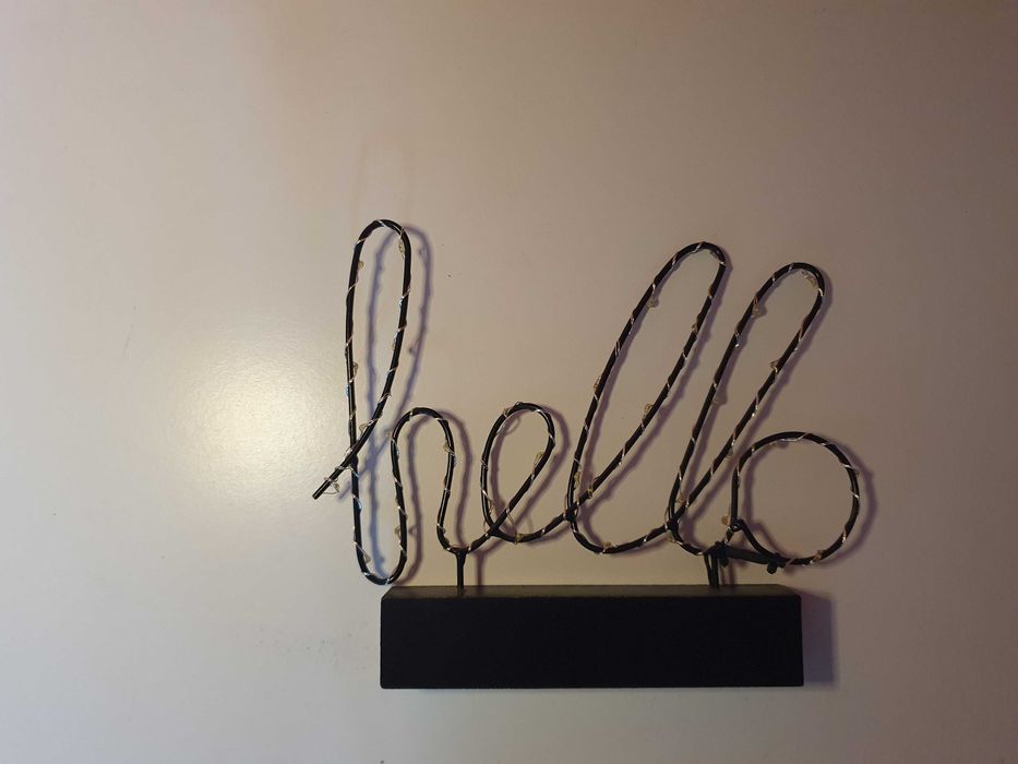 Светещ надпис Hello гр Варна Център • Olx Bg