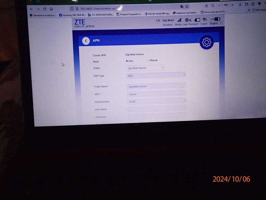 Router/Hotspot mobil 4G ZTE MF920U cu port antenă, 150mbs necodat Bacau ...
