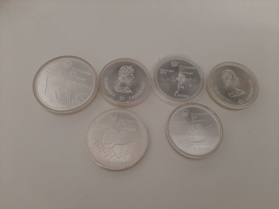 Set monede argint Royal Canadian mint. Montreal 1976 Bucuresti Sectorul ...