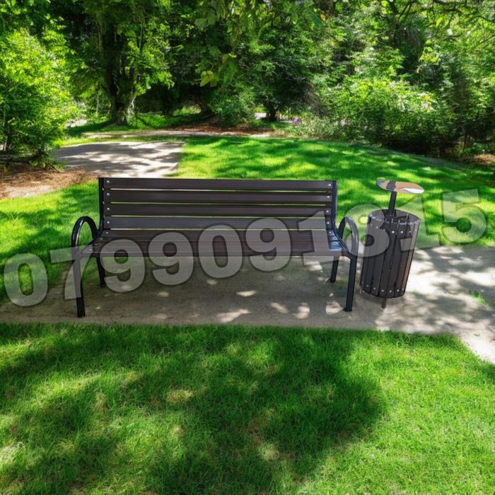 Set banca & cos gunoi pentru PARC / GRADINA ( spatiu verde ) Bucuresti ...