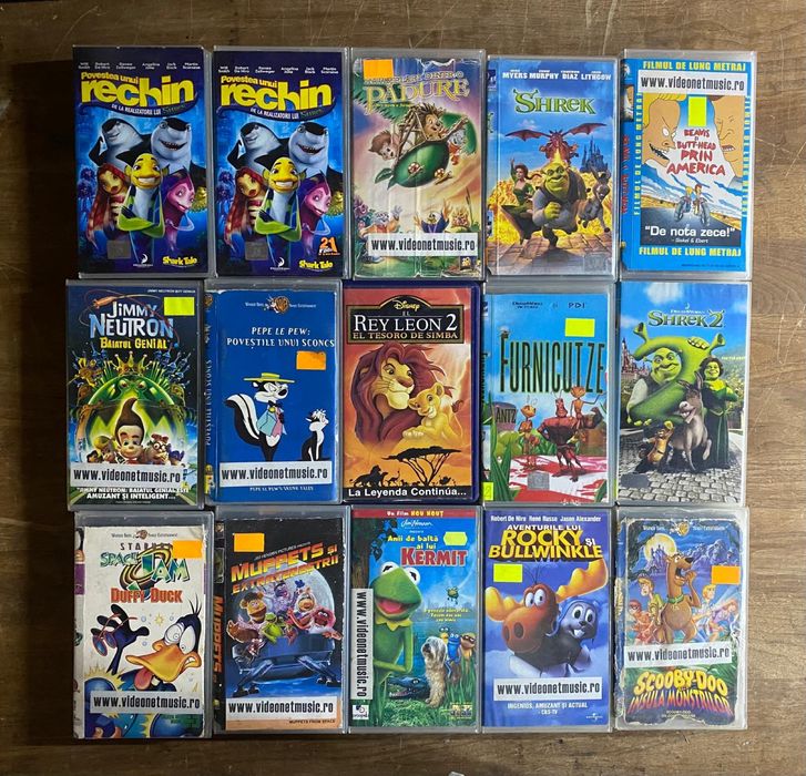 Casete video VHS,desene animate,Dublate lb romana,box 48/49/50/51 ...