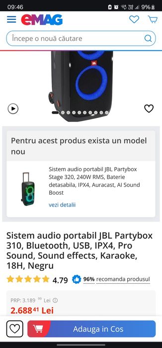 Boxa Jbl PARTYBOX 310 Eforie Sud • OLX.ro