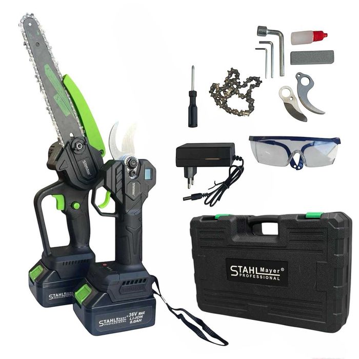 2в1 Акумулаторна Лозарска Ножица и Трион Омасляване 36V 8AH STAHLMAYER гр. Асеновград • OLX.bg