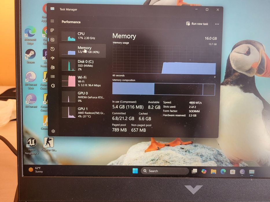 Laptop gaming rtx 3050 16 gb ddr5 rizen 5 6600h Darvari • OLX.ro