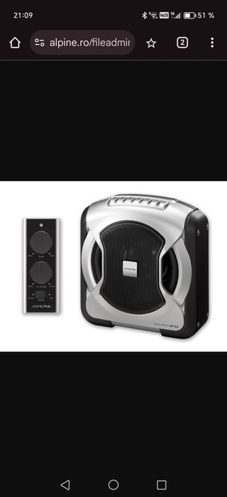 Subwoofer auto Alpine SWE-1000, cu amplificare, 150W Bucuresti Sectorul 1 • OLX.ro