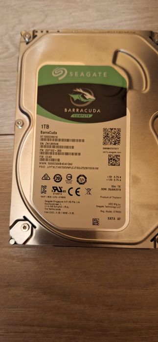 Hard Disk desktop SEAGATE BarraCuda, 1TB, 7200 RPM, SATA3, 64MB, ST100 ...