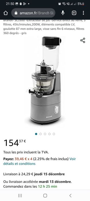 Extractor , storcator ,presa de suc Brandt- SLJ300 Craiova • OLX.ro