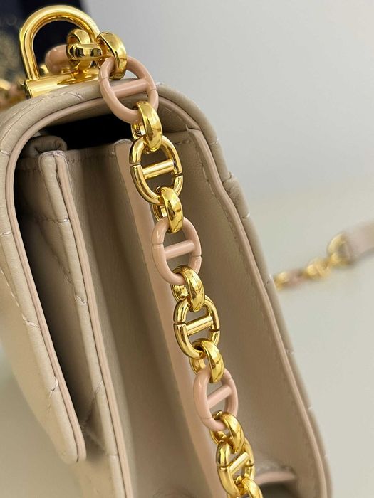 Geanta Christian Dior Miss Caro, apricot, 19 cm, Premium Bucuresti ...