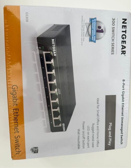 Switch NetGear GS308v3, 8 x 10/100/1000 Mbps Gigabit Ethernet, Desktop ...