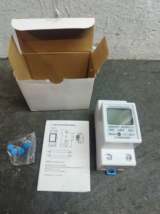 Contor de energie inteligent DDSU1897, monofazat, cu display LCD ...