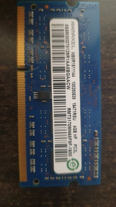 Ramaxel Ram 4gb Ddr3 Sodimm 1600mhz 204pin 1 35v Pc3l 12800s Bucuresti Sectorul 1 • Olx Ro