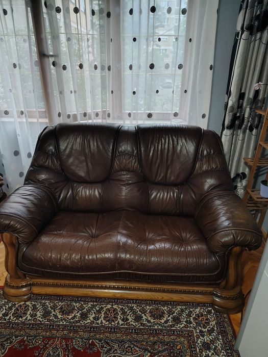 Set canapele piele 3+2 locuri Oradea • OLX.ro