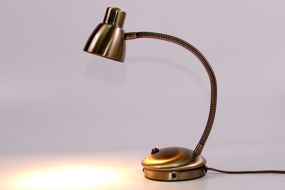 Veioza GLOBO, brat flexibil, inox auriu, Made Germany, eleganta, NOUA ...