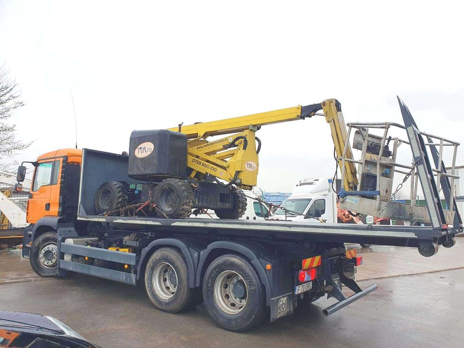 Platou, platforma abrollkipper, abroll transport utilaje auto 6 metrii ...