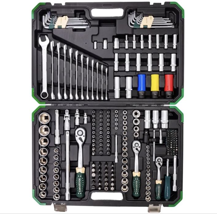 Гедоре / куфар с инструменти 222 части ROCKFORCE с. Крумово • OLX.bg