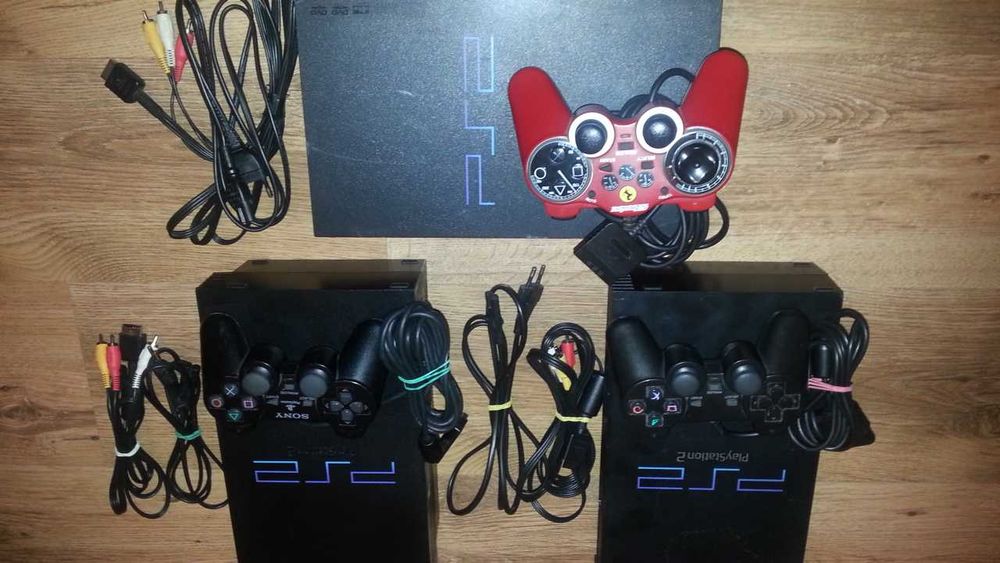 PS2 Playstation 2 Sony ps 2 + 1 joc cadou FIFA, PES, F 1, Mașini etc Targu Jiu • OLX.ro
