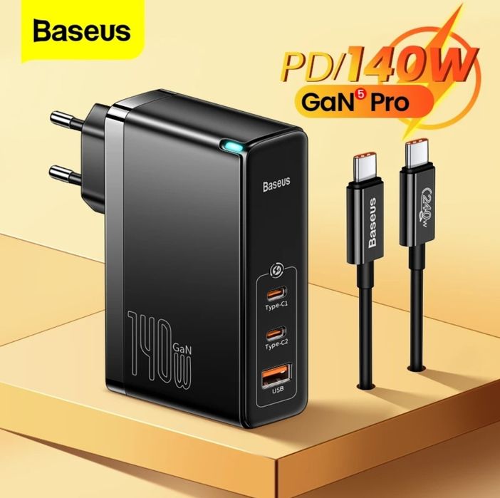 Baseus 140W GaN⁵ Pro Fast Charger 2C+U For Laptop/Macbook/Ultrabook: 75 ...