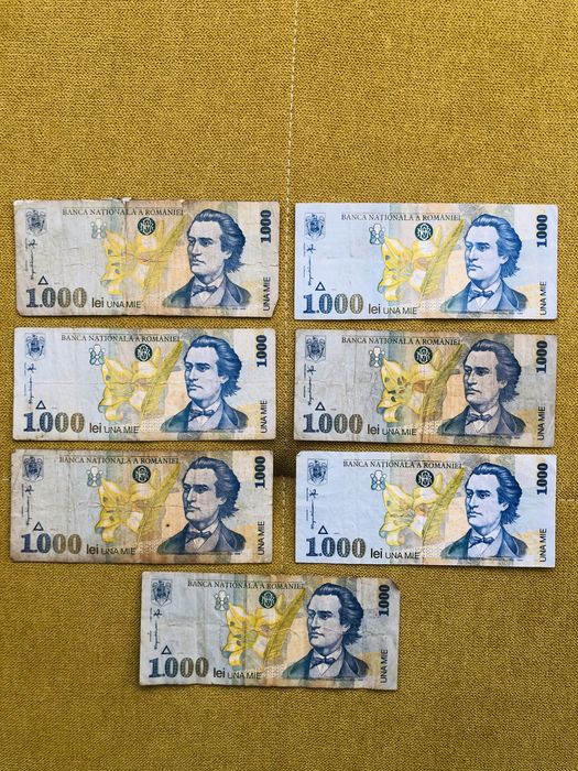 Bancnote 1000 lei Romania 1998 Bucuresti Sectorul 4 • OLX.ro