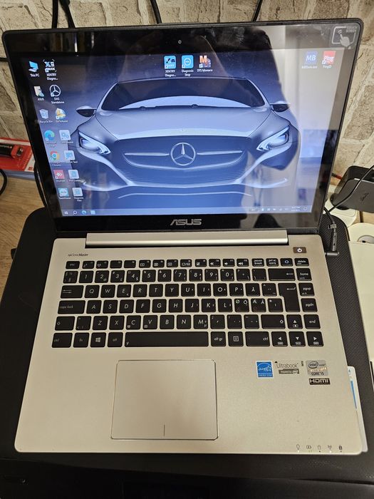 Laptop touch-screen + interfata diagnoza dedicata Mercedes Xentry Das ...