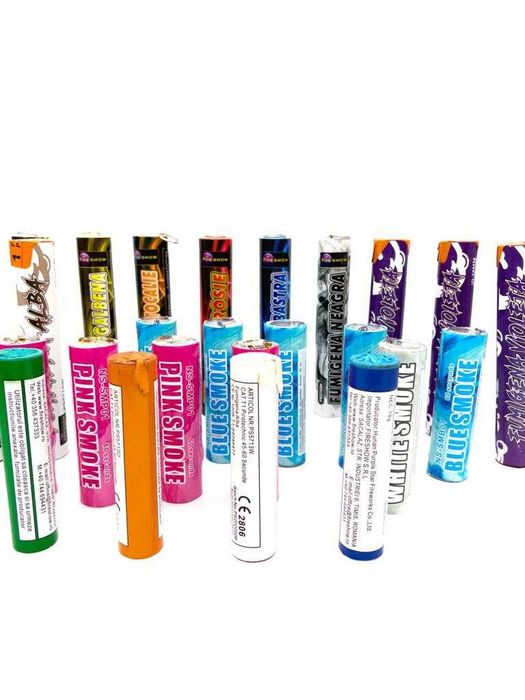 Fumigene colorate torțe stadion artificii Gender Reveal Bucuresti ...