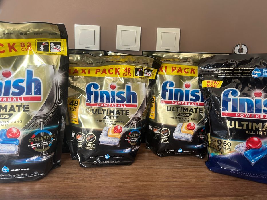 Капсули за съдомиялна Finish Ultimate Plus гр Стара Загора Три чучура център • Olx Bg