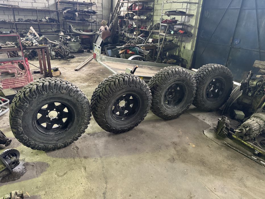 Set 4 jante aluminiu 6x139,7 japoneze mari cu anvelope 37/12.5/R17 Deva ...