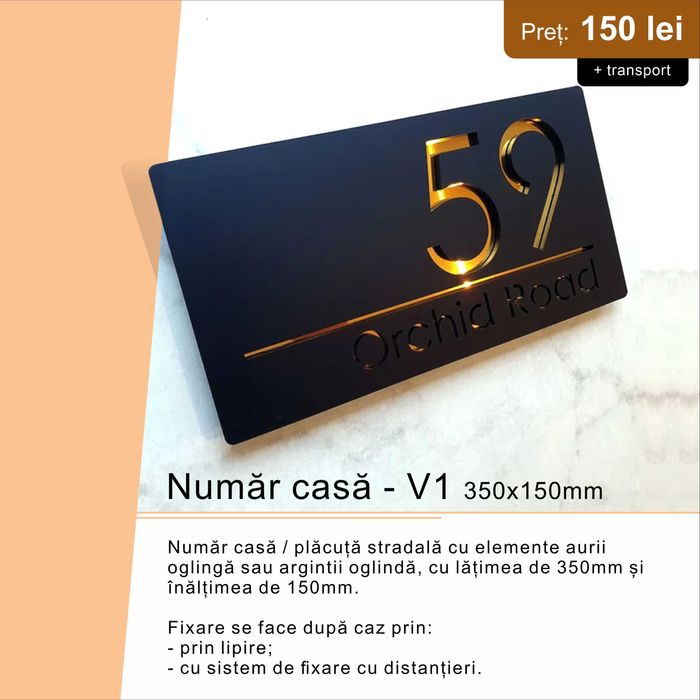 Numar casa, Placuta stradale, diferite modele Iasi • OLX.ro